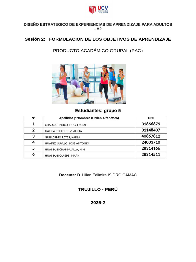 Chauca Tinoco Hugo Pac Formulacion de Objetivos | PDF
