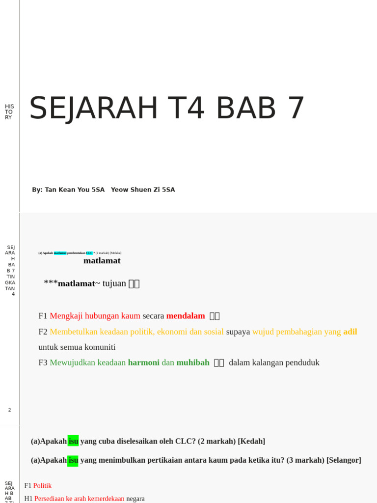 Tingkatan 4 Bab 7 | PDF