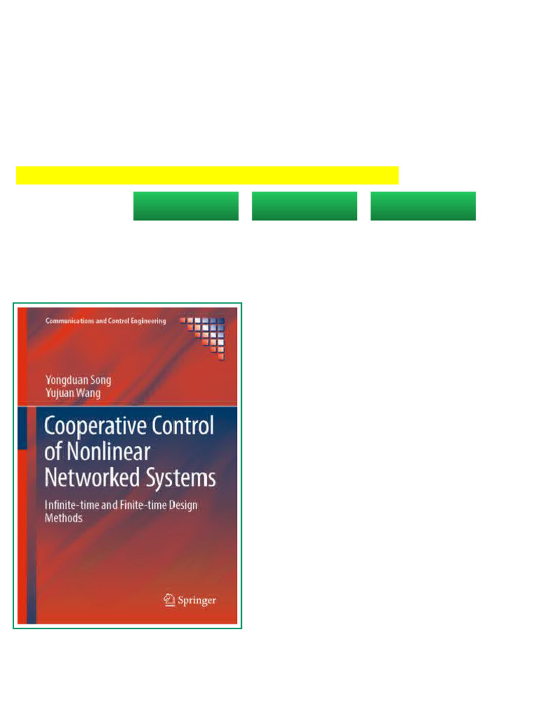 Cooperative Control of Nonlinear Networked Systems Infinite time and Finite time Design Methods ...