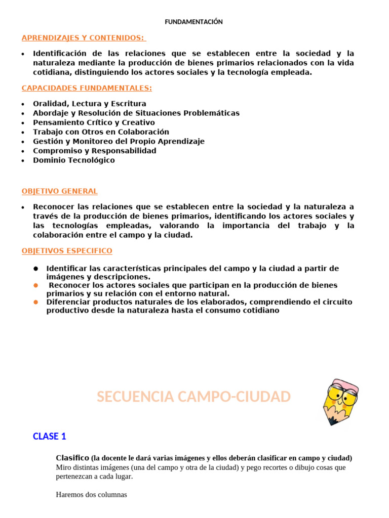 Campo-Ciudad Ciencias Sociales Terminada 1er | PDF | Alimentos | Queso