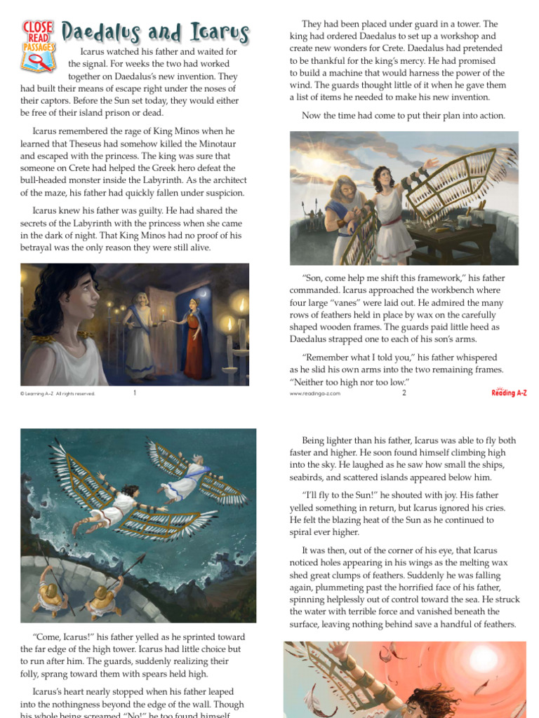 Daedalus and Icarus Passage | PDF