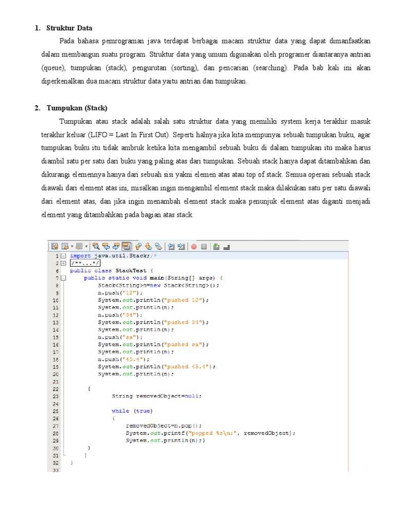Struktur Data Stack and Queue | PDF