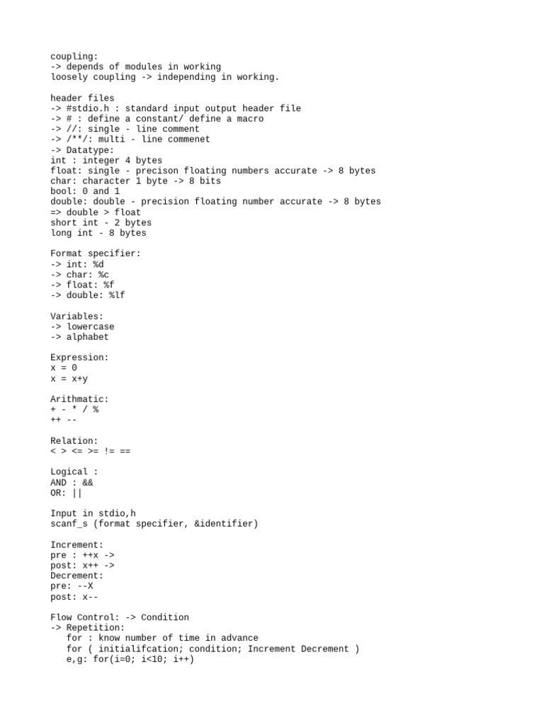 C++ Programming Basics and Syntax Guide | PDF