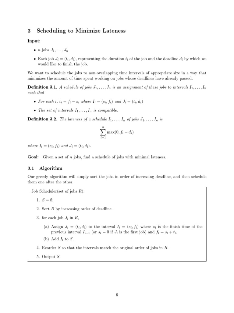 Greedy+Algorithms+Minimize Lateness | PDF | Interval (Mathematics) | Mathematical Logic