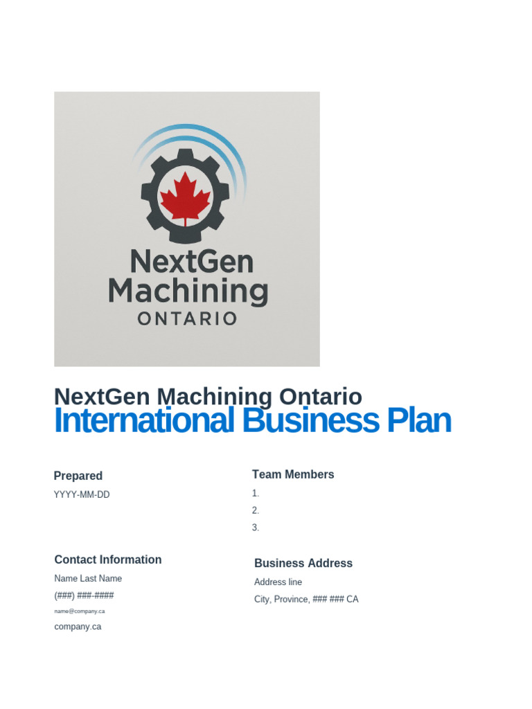 International Business Plan Template For Students | PDF | Virtual ...