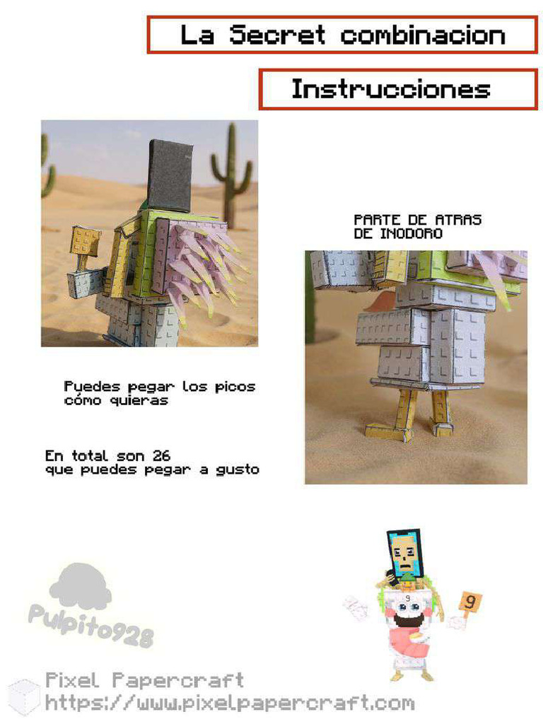 Instrucciones La Secret Combinacion Papercraft | PDF