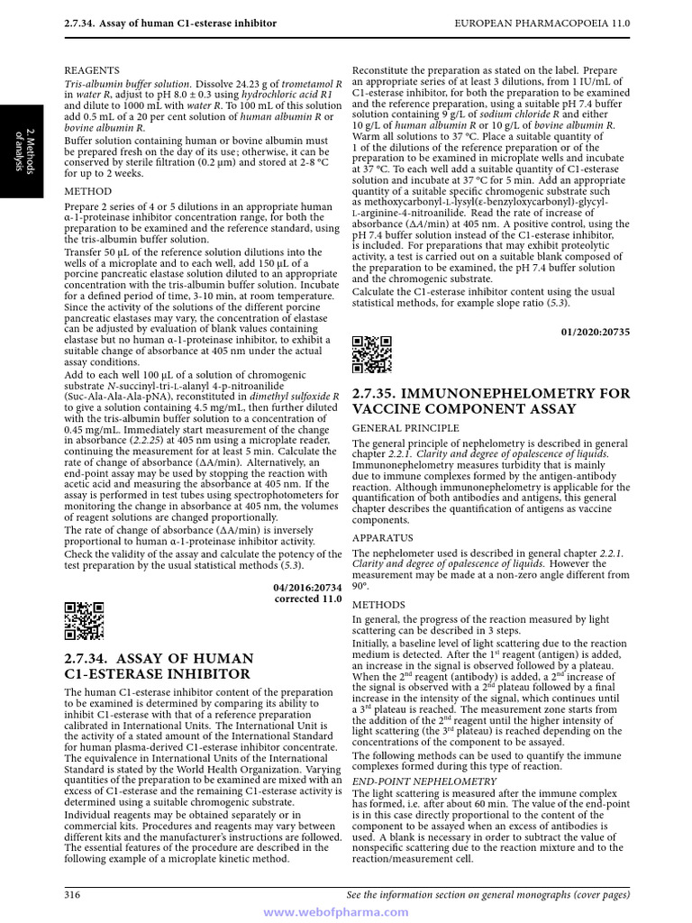 2.7.35. Immunonephelometry For Vaccine Component Assay | PDF | Elisa ...