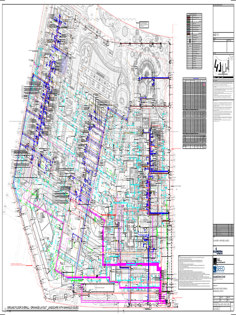 Dr-12100 (1)-Ground Floor Overall - Drainage Layout | PDF | Building ...