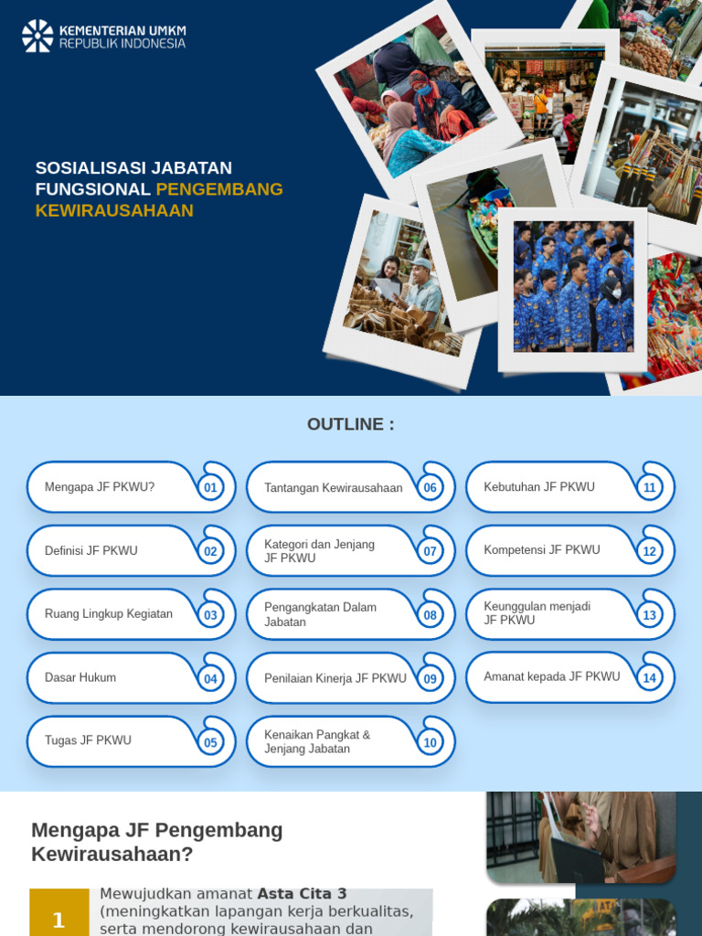 Sosialisasi Jabatan Fungsional Pengembang Kewirausahaan | PDF
