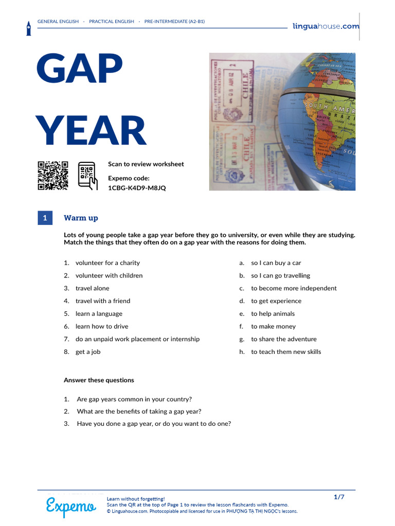 Gap Year British English Teacher | PDF