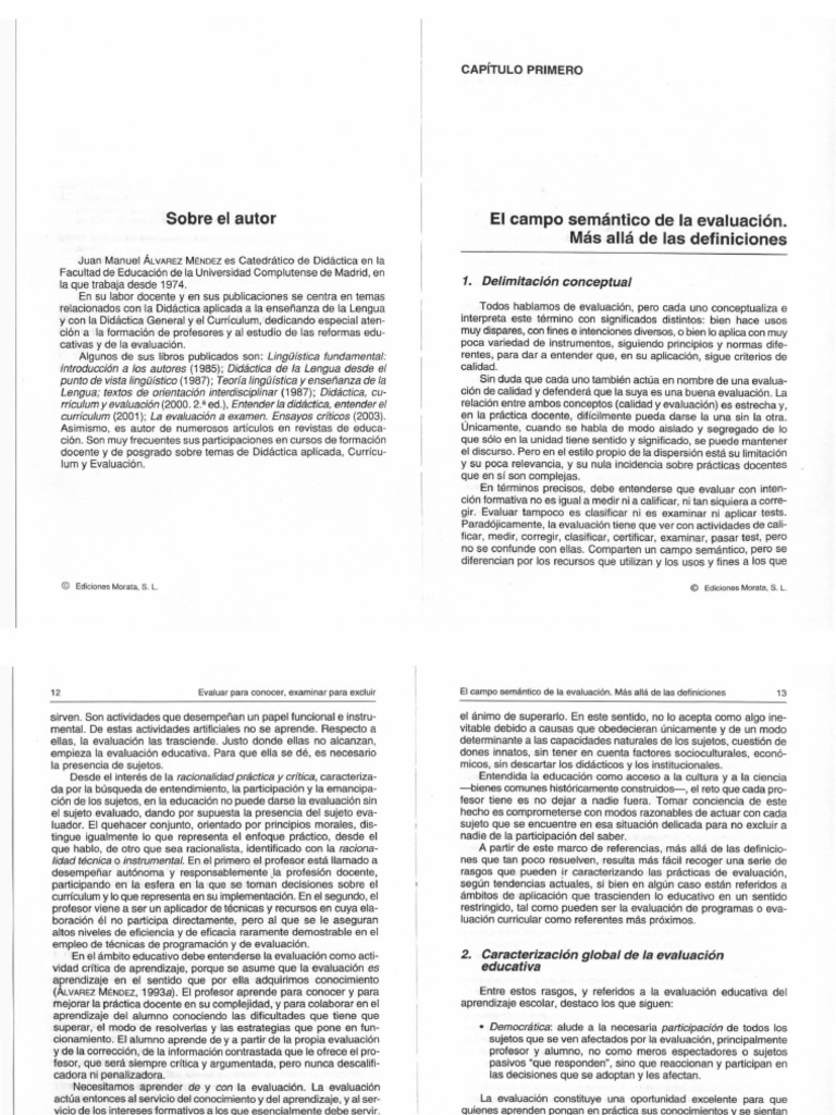 Evaluar para Conocer Examinar para Excluir | PDF | Evaluación | Maestros