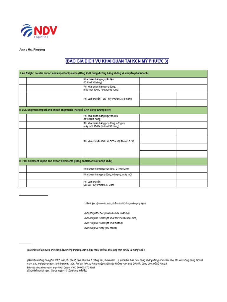 Customs Declaration Service-My Phuoc 3 | PDF