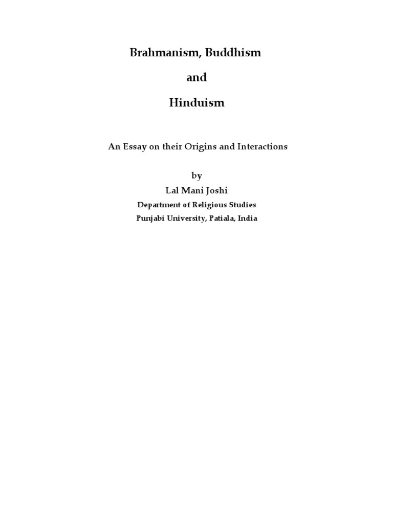Buddhism and Brahminism | PDF | Gautama Buddha | Vedas