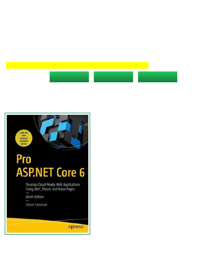 (Ebook) Pro ASP.NET Core 6: Develop Cloud-Ready Web Applications Using MVC, Blazor, and Razor ...