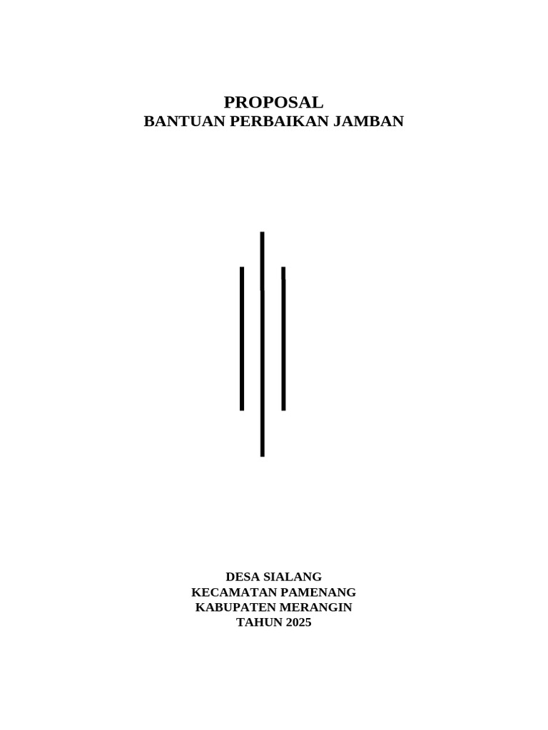 Proposal Perbaikan Jamban Desa Sialang | PDF