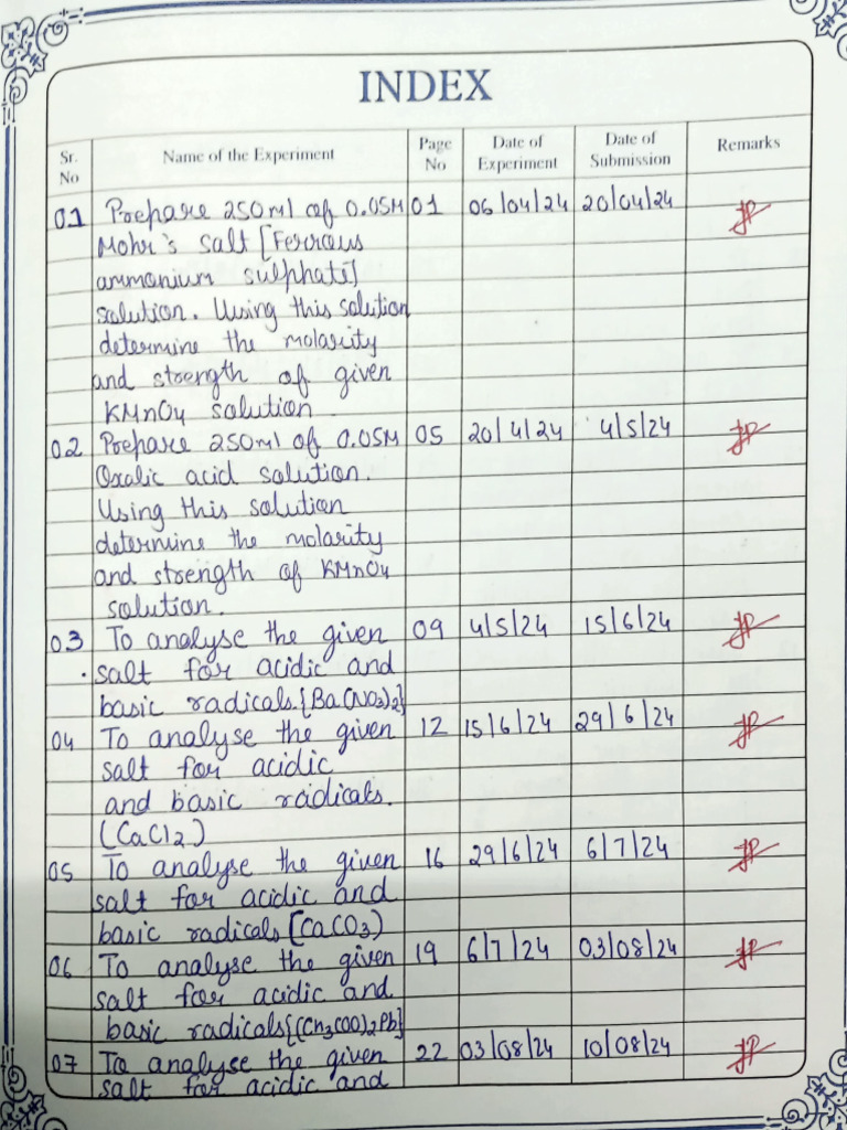 Chemistry Lab Journal | PDF