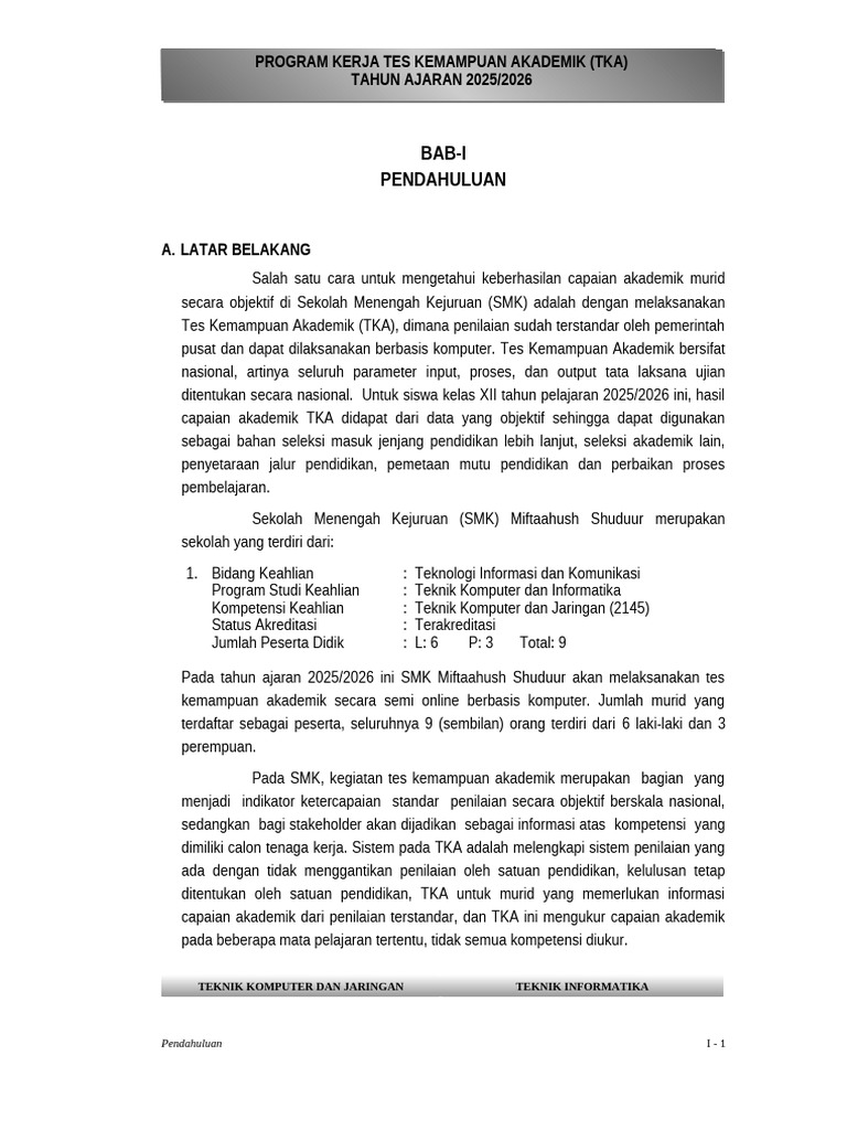 BAB 1_TKA | PDF