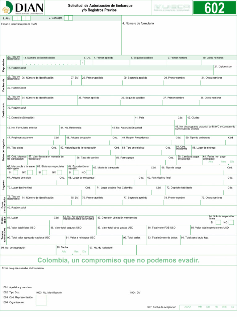 Solicitud de Autorización de Embarque Del Año 2025 | PDF