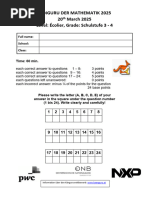 Math Kangaroo USA 2025 Test for Grades 1-2 | PDF