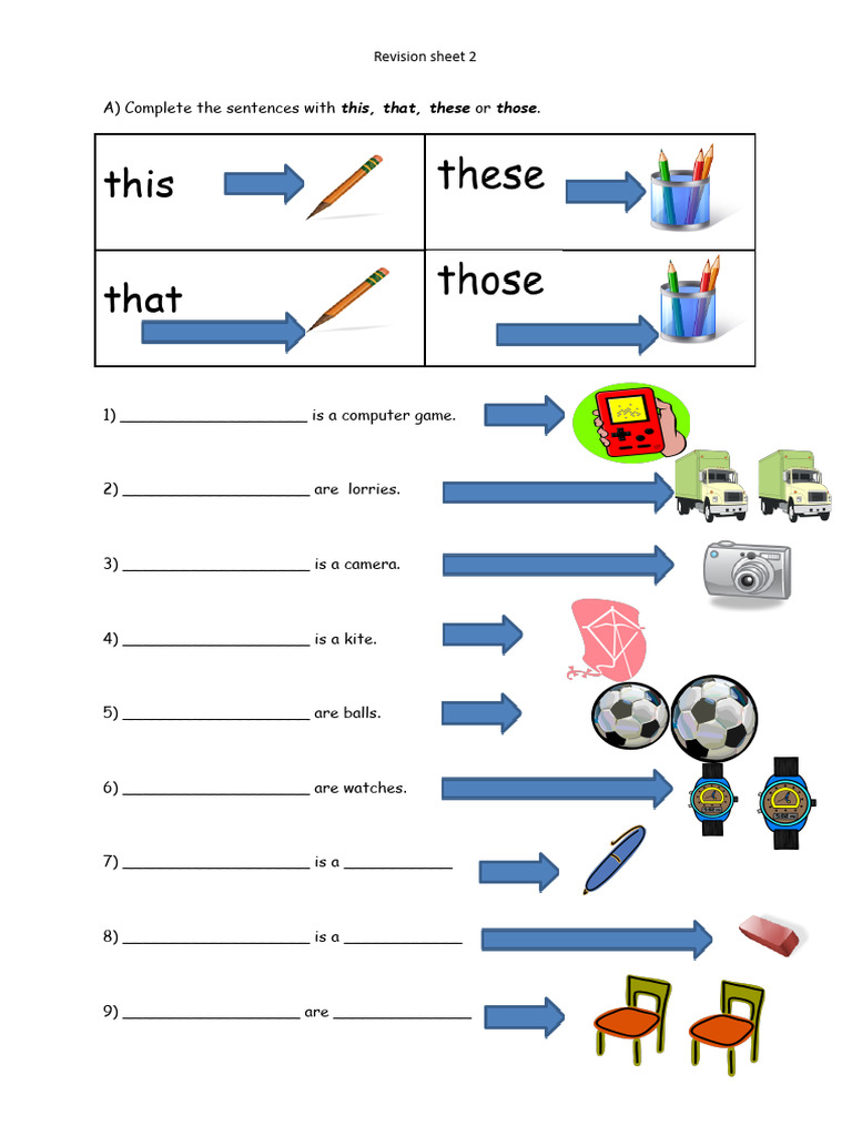 This That These Those Fun Activities Games 45044 | PDF
