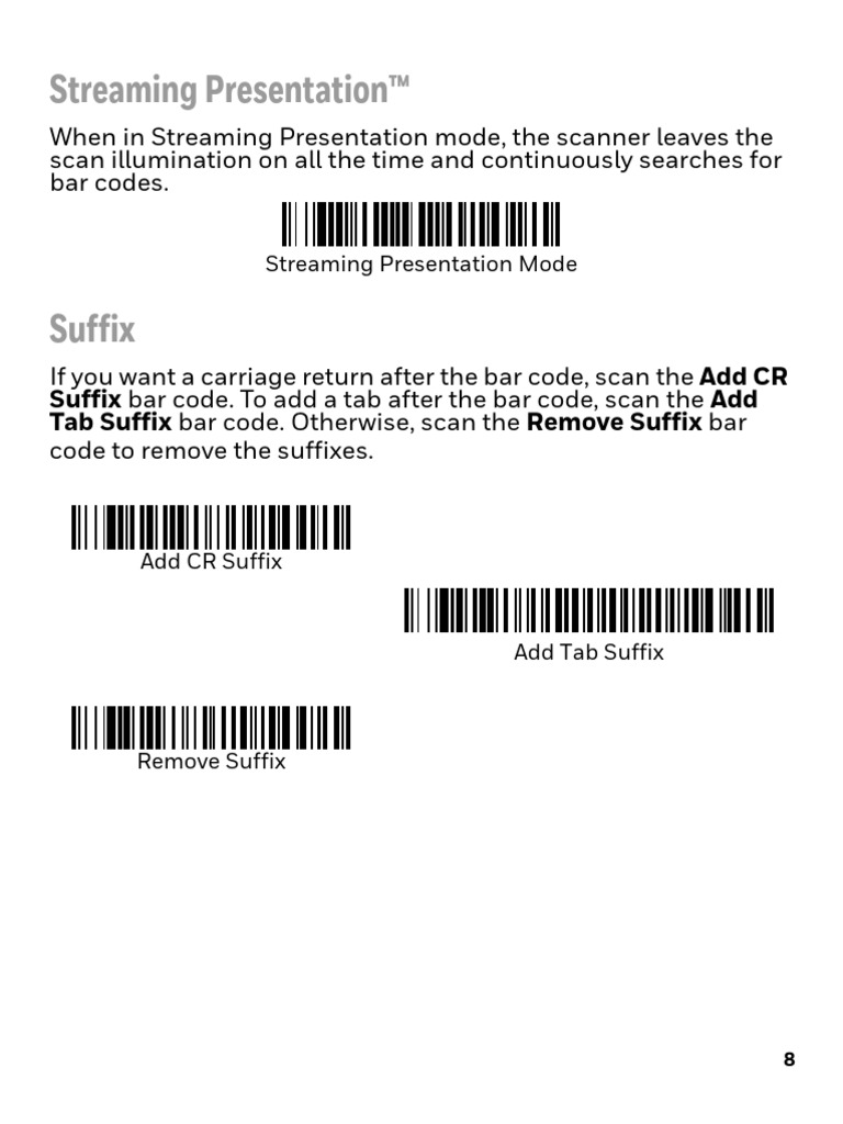 Streaming Presentation Mode for Scanners | PDF