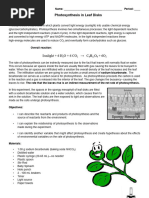 Photosynthesis Experiment with Spinach | PDF | Sodium Bicarbonate