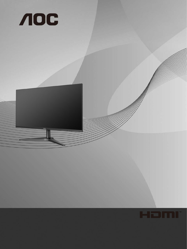Monitor AOC Product Manual 24B1H English | PDF | Computer Monitor ...