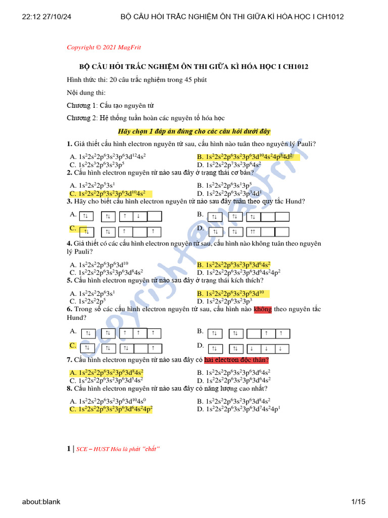 Đáp Án1 | PDF