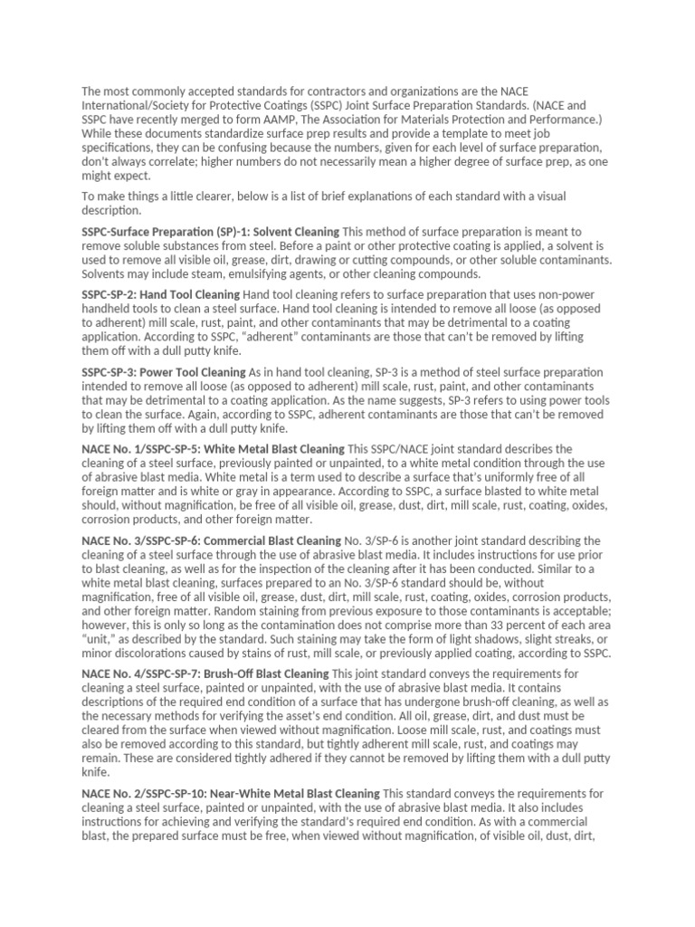 AMPP Standards Summary | PDF | Rust | Corrosion