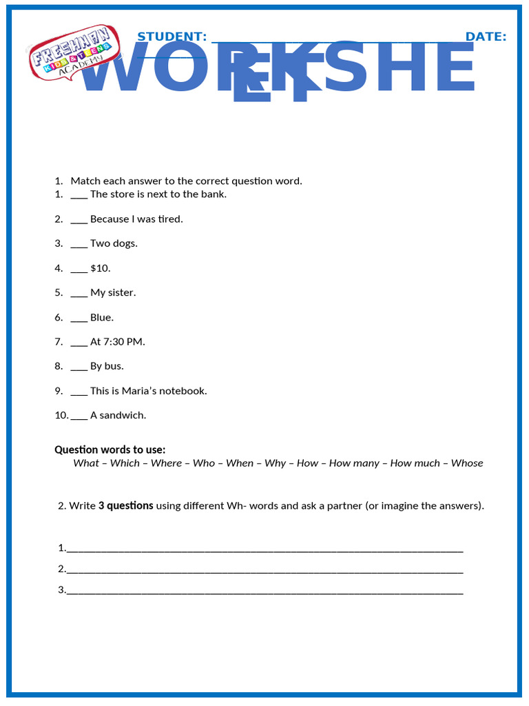 Worksheet Unit 12 | PDF