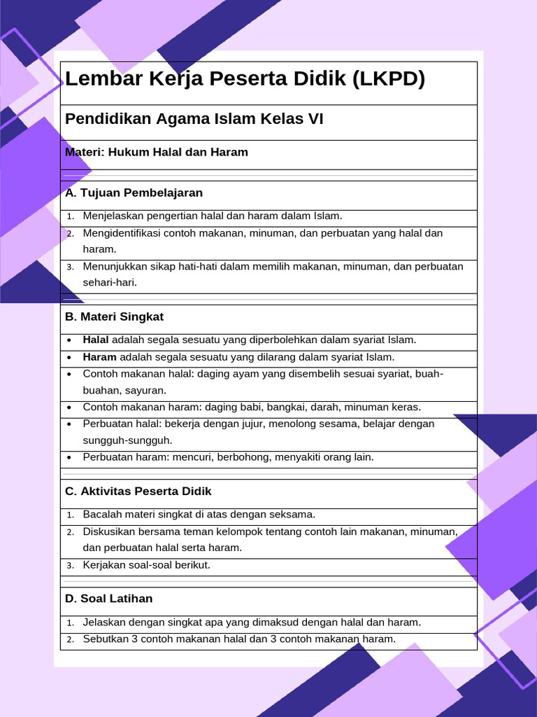 Hukum Halal dan Haram dalam Islam | PDF