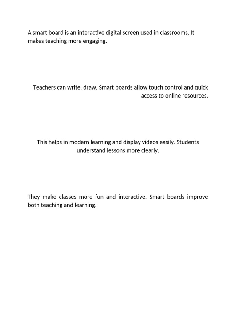 Benefits of Smart Boards in Education | PDF