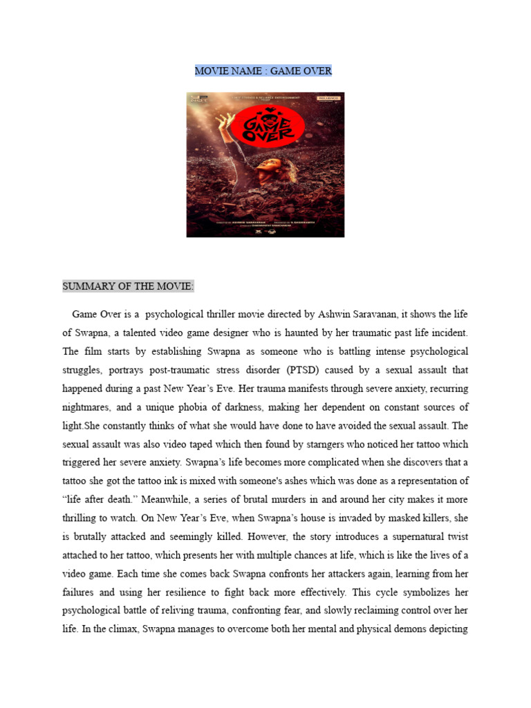 Abnormal Psy II Movie Review | PDF | Psychological Trauma | Fear