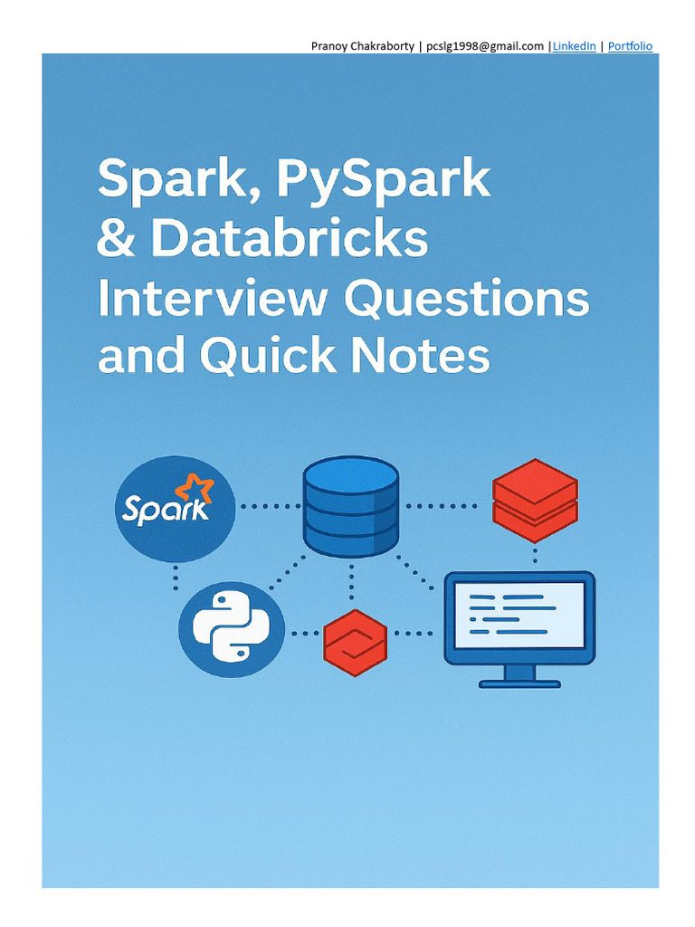 PySpark Databricks and Delta Lake Important Questions 1763703521 | PDF | Apache Spark | Computing