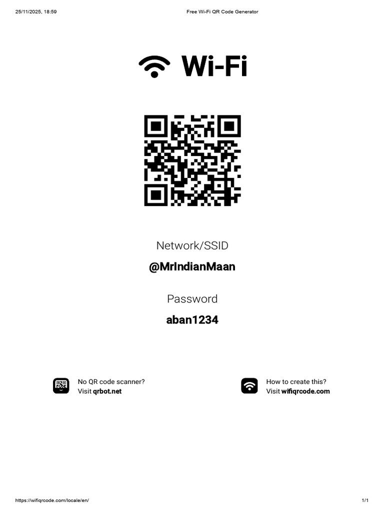 Free Wi Fi Qr Code Generator Pdf