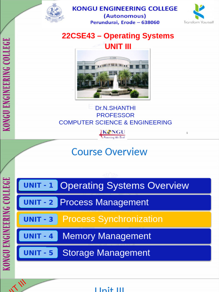 OS - Unit III - Deadlocks | PDF | Concurrency (Computer Science ...