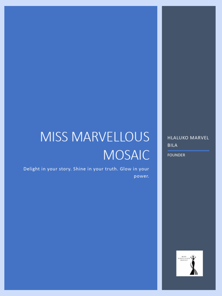 Miss Marvellous Mosaic Pageant Overview | PDF | Mentorship