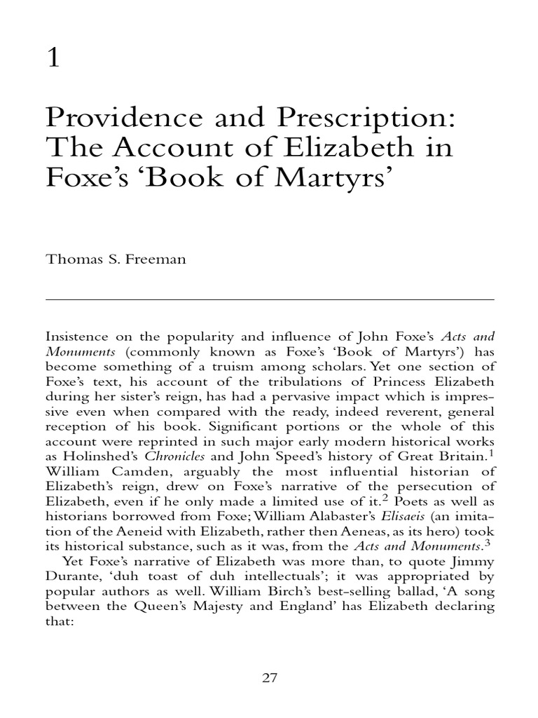 Elizabeth's Trials in Foxe's Martyrs | PDF | Mary, Mother Of Jesus | Jesus
