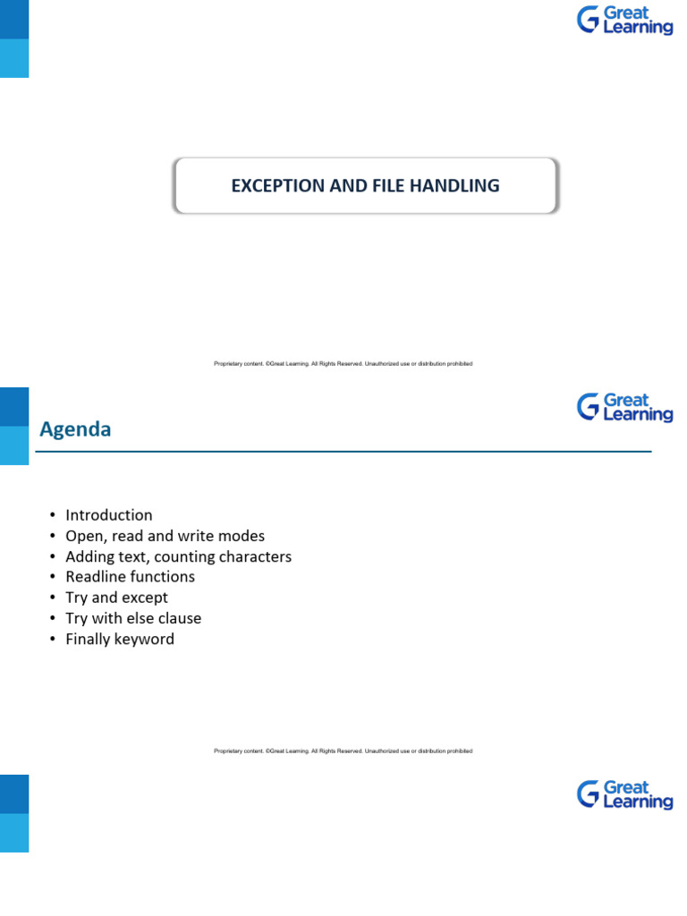 Exception and File Handling | PDF | Programming Paradigms | Computer ...