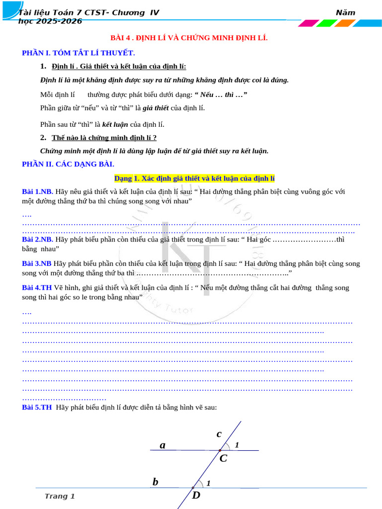 Định Lí Và Chứng Minh Định Lí | PDF