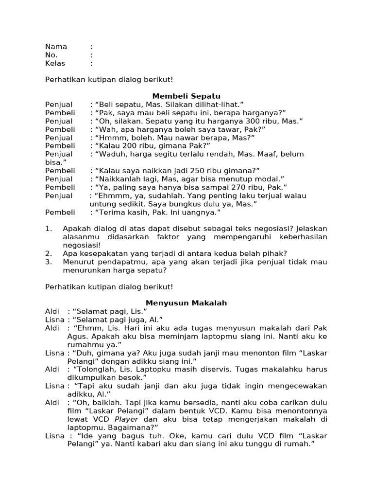 Dialog Negosiasi dan Kejujuran Bung Hatta | PDF
