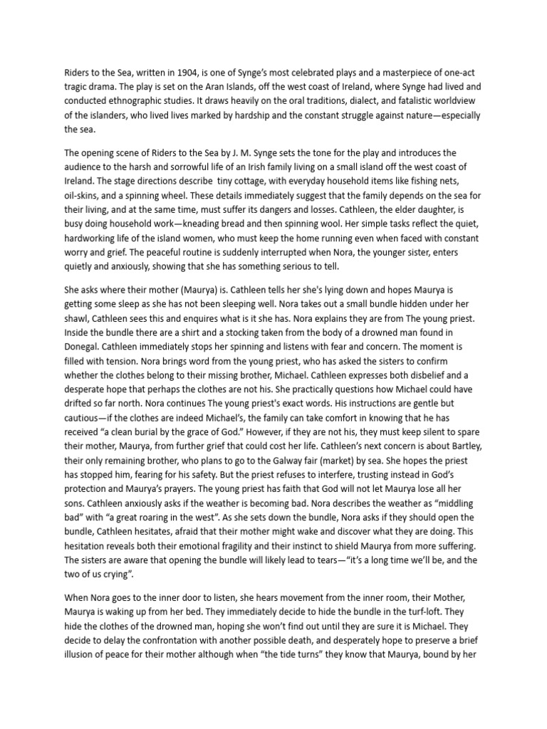 Tragic Life on Aran Islands in Synge's Play | PDF