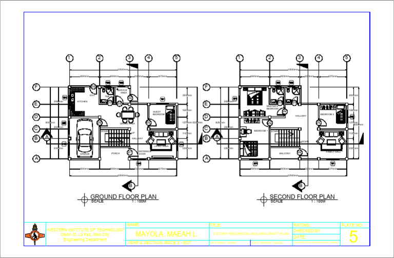 2-Story Residential Building Draft Plan | PDF