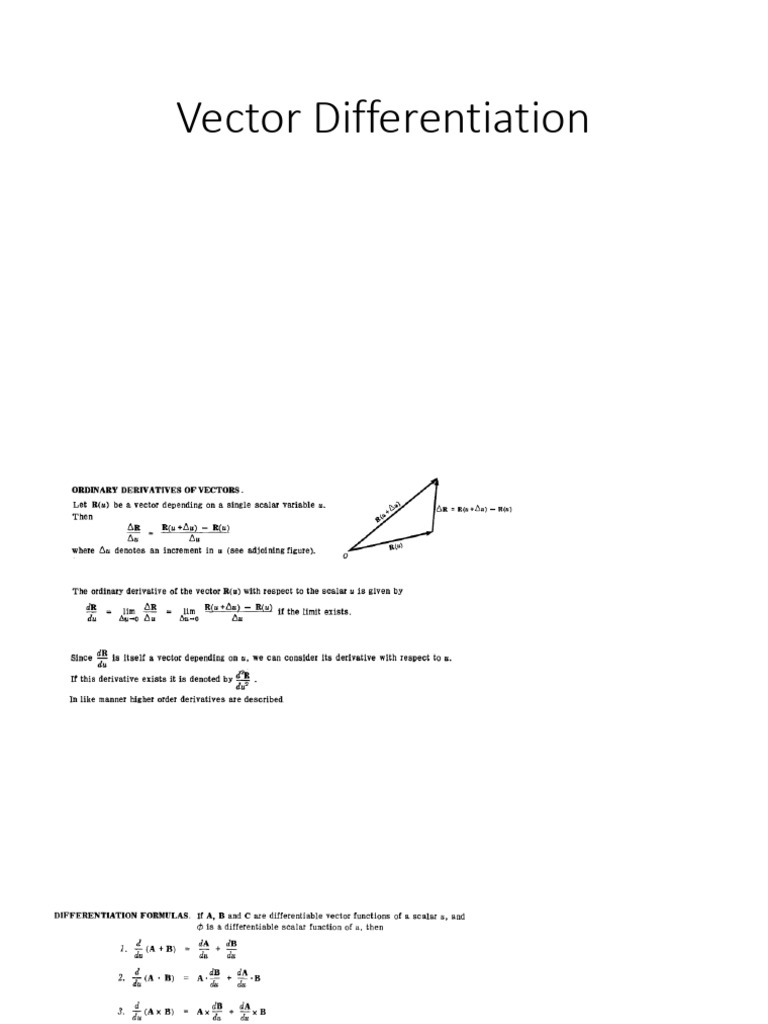 Vector Differentiation | PDF