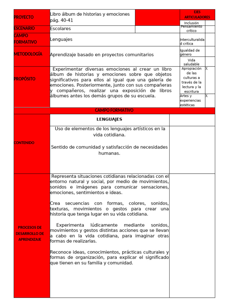 Proyecto de Libro Álbum y Cuidado de Mascotas | PDF | Aprendizaje | Las ...