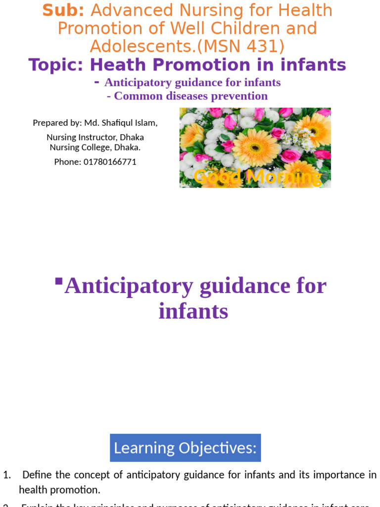 Health promotion in infants | PDF | Infants | Breastfeeding