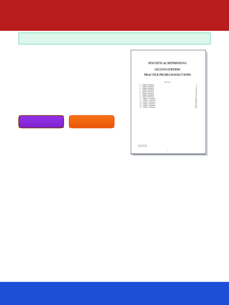 Solutions Manual for Statistical Rethinking 2nd Edition Richard Mcelreath online reading | PDF ...