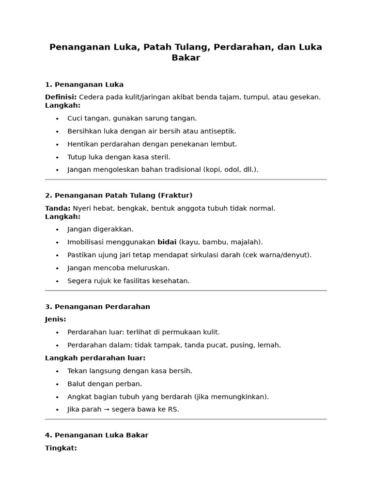 Penanganan Luka | PDF