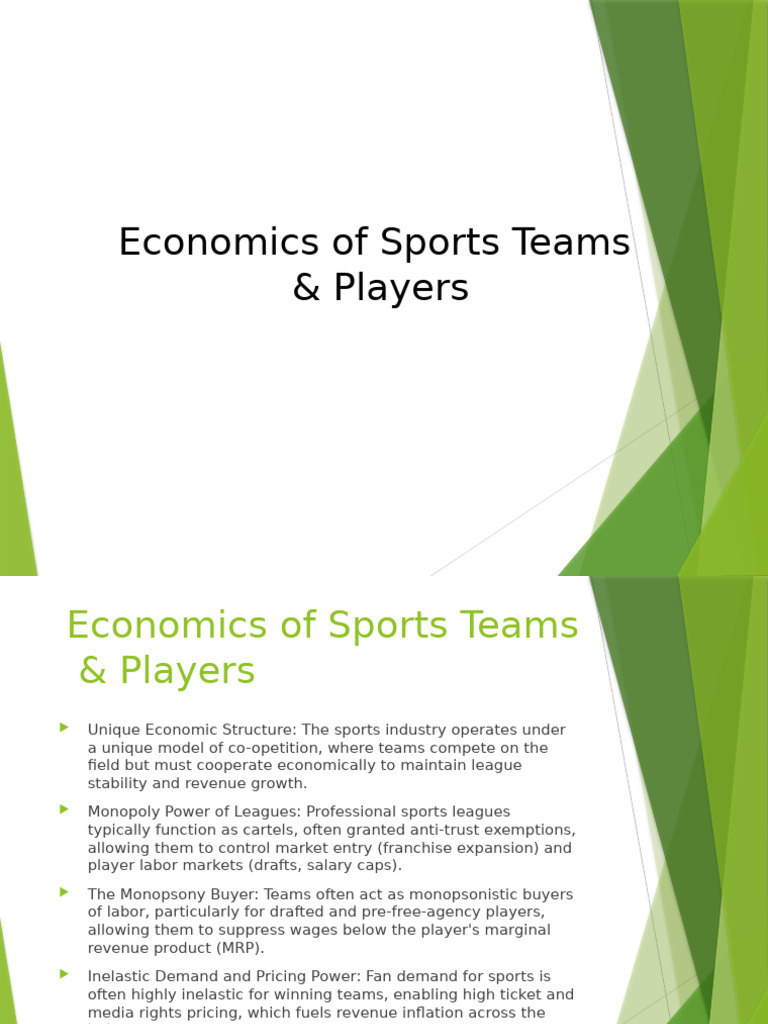 Economics of Sports Teams & Players | PDF | Valuation (Finance ...