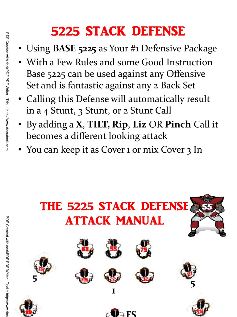 5225 Stack Defense | PDF | Sports Rules And Regulations | Gridiron Football